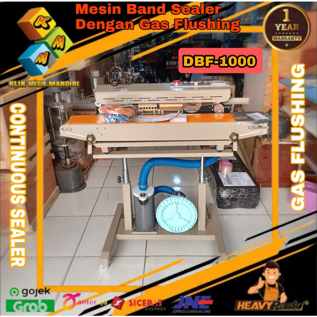 Jual Mesin Continuous Band Sealer Makanan Dengan Gas Flushing DBF-1000 ...