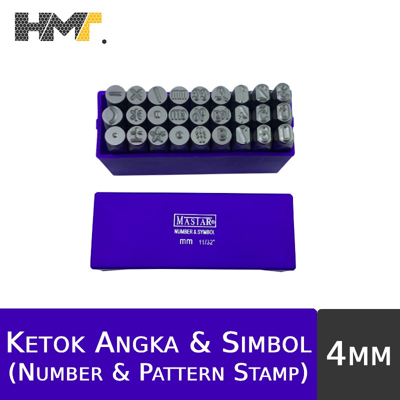 Jual MASTAR Ketok Angka dan Simbol 4mm / Number & Pattern Stamp Punch ...