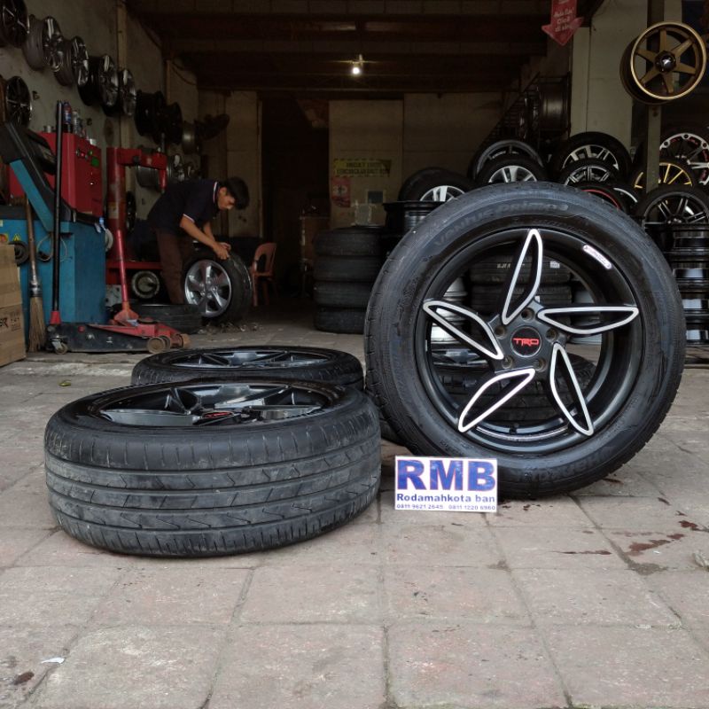 Jual VELG RACING BEKAS COPOTAN MOBIL RING 17 + BAN HANKOOK 225 55 R17 ...