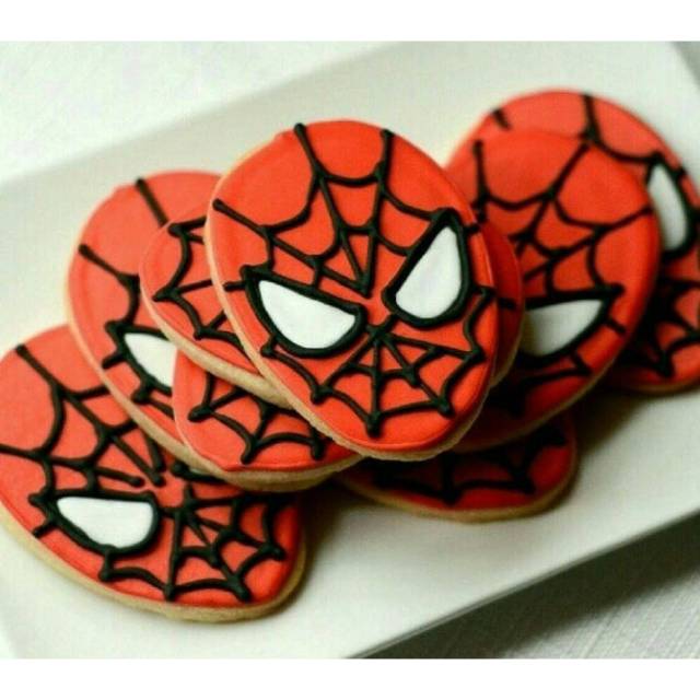 Jual IHANALICIOUS Butter Cookies Tema Spiderman Superhero Hero (kukis ...