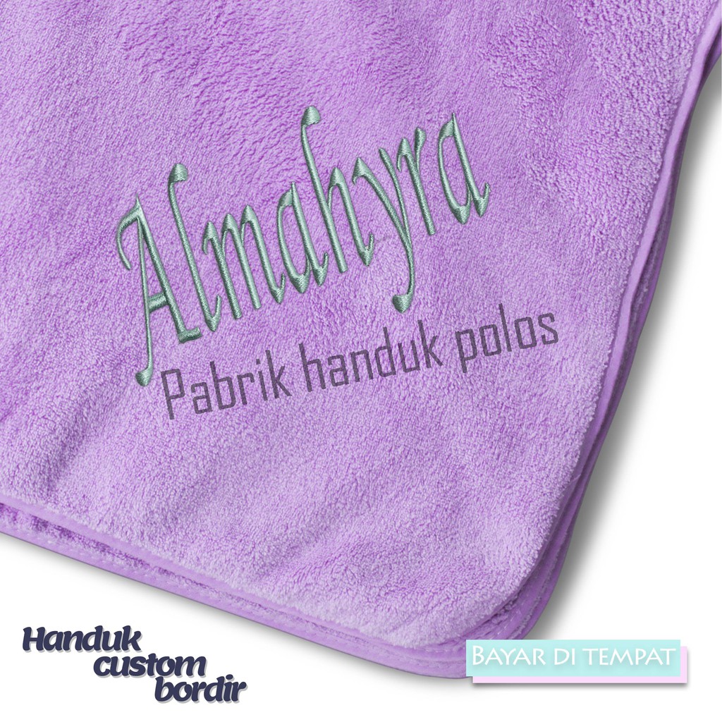Jual HANDUK MANDI CUSTOME NAMA BORDIR LOGO HANDUK IMPORT MICROFIBER ...