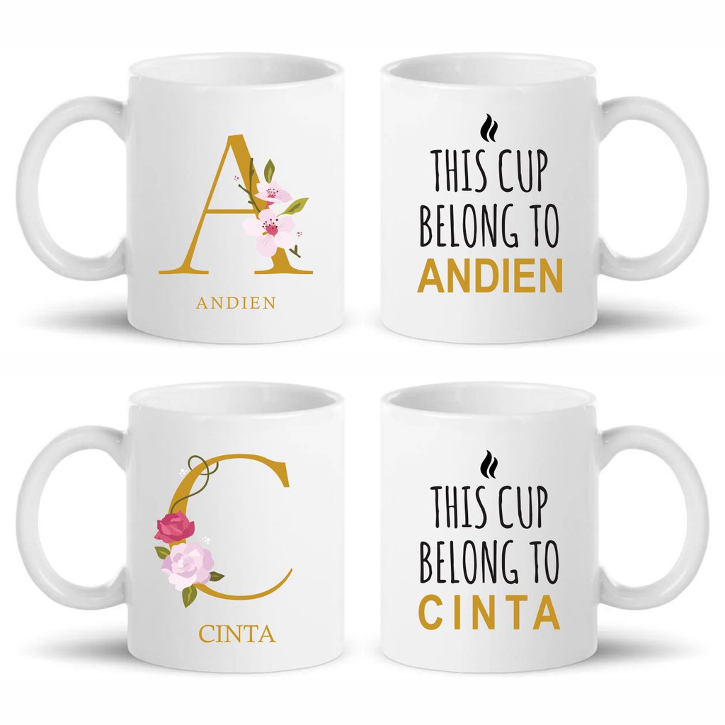 Jual Mug Custom Inisial Nama | Shopee Indonesia