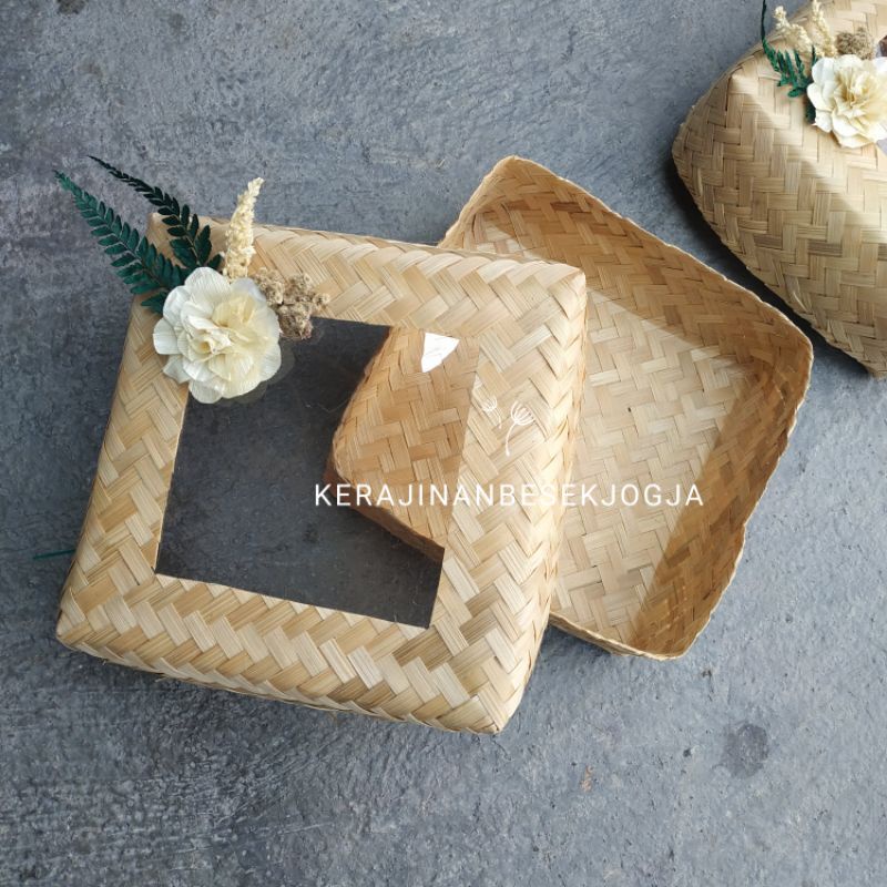 Jual SEPASANG BESEK 22X22 NATURAL MIKA + KLOBOT | besek hias besek ...