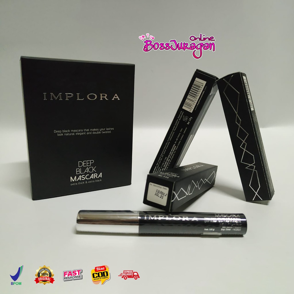 Jual (BOSS) (NEW) Implora mascara new pack - Deep black | Shopee Indonesia