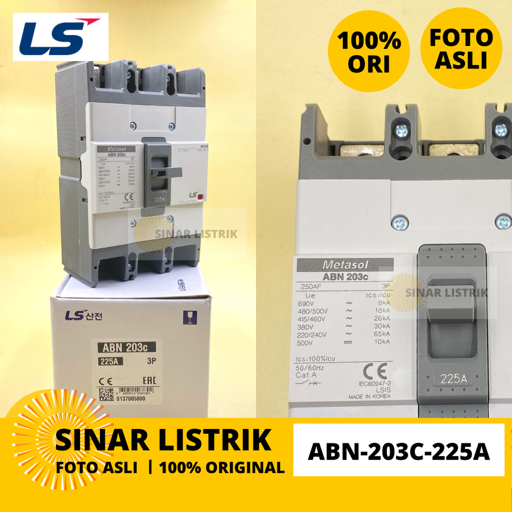 Jual LS MCCB NFB ABN-203C-225A ABN 203C 225A | Shopee Indonesia