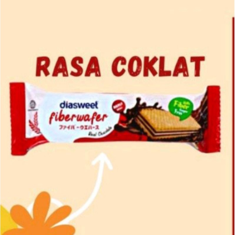 Jual Wafer Sugar Free Snack Diabetes Diasweet Fiber wafer Box isi 15 ...