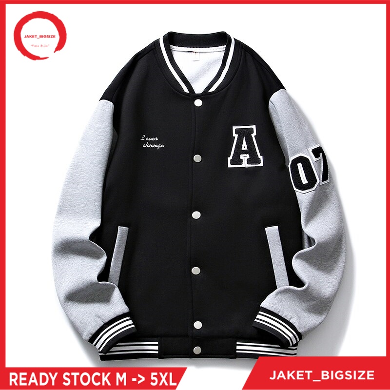 Jual Jaket Jacket Bisbol Baseball Varsity A Dewasa Oversize Jumbo ...
