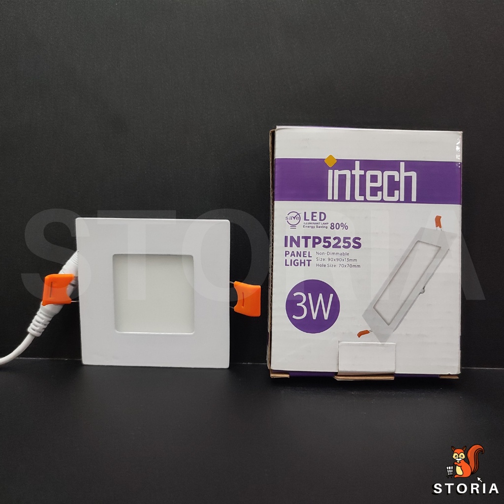 Jual Panel LED Downlight LED Panel Inbow 3W Intech | Shopee Indonesia
