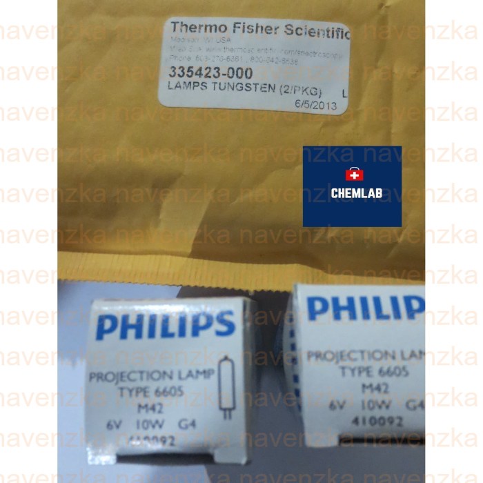 Jual PHILIPS 6 V 10 W 6605 G4 Lampu Halogen untuk Spectrophotometer ...