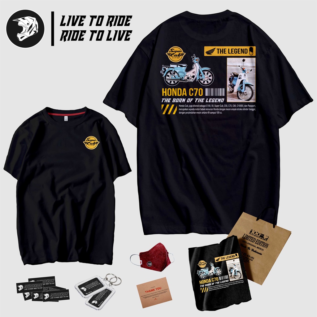 Jual KAOS HONDA SUPERCUB KAOS MOTOR KAOS HONDA CB GL MP TIGER KAOS RIDERS INDONESIA MOTOR ...
