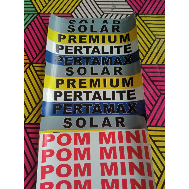 Jual Stiker POM MINI SOLAR/PREMIUM/PERTAMAX/PERTALITE | Shopee Indonesia