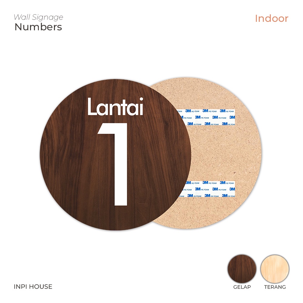 Jual sign nomor lantai - papan tanda lantai satu - sign ruang angka ...
