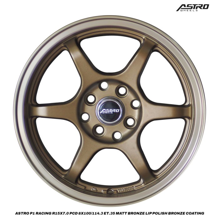 Jual ASTRO P1 Raceing R15x7.0 PCD 8x100/114.3 ET 35 Matt Bronze Lip ...