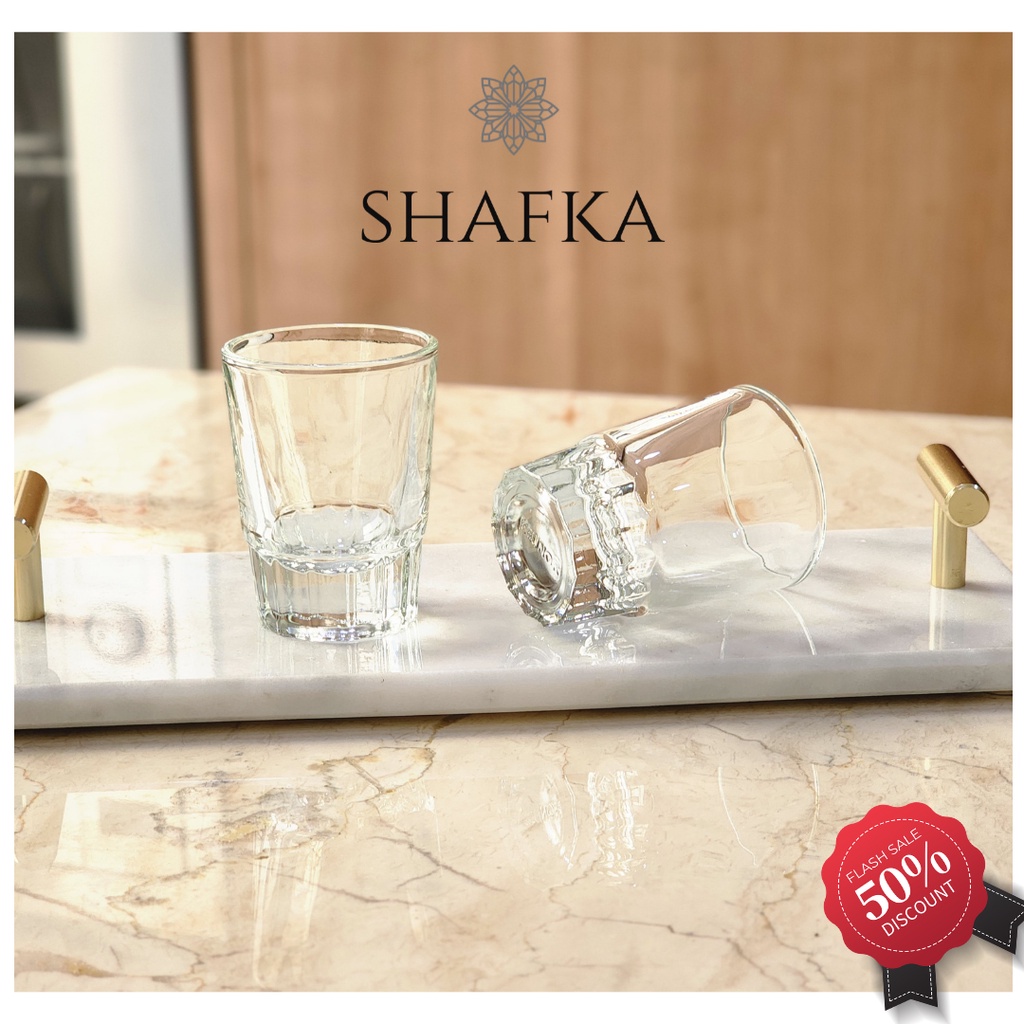 Jual SHAFKA Shot Series Straight Way Gelas Gold European Style Aestetik ...