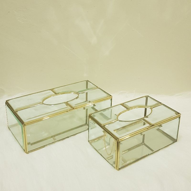 Jual Tempat Tisu Kaca Gold Tissue Box Kaca Gold Emas Tempat Tisu ...