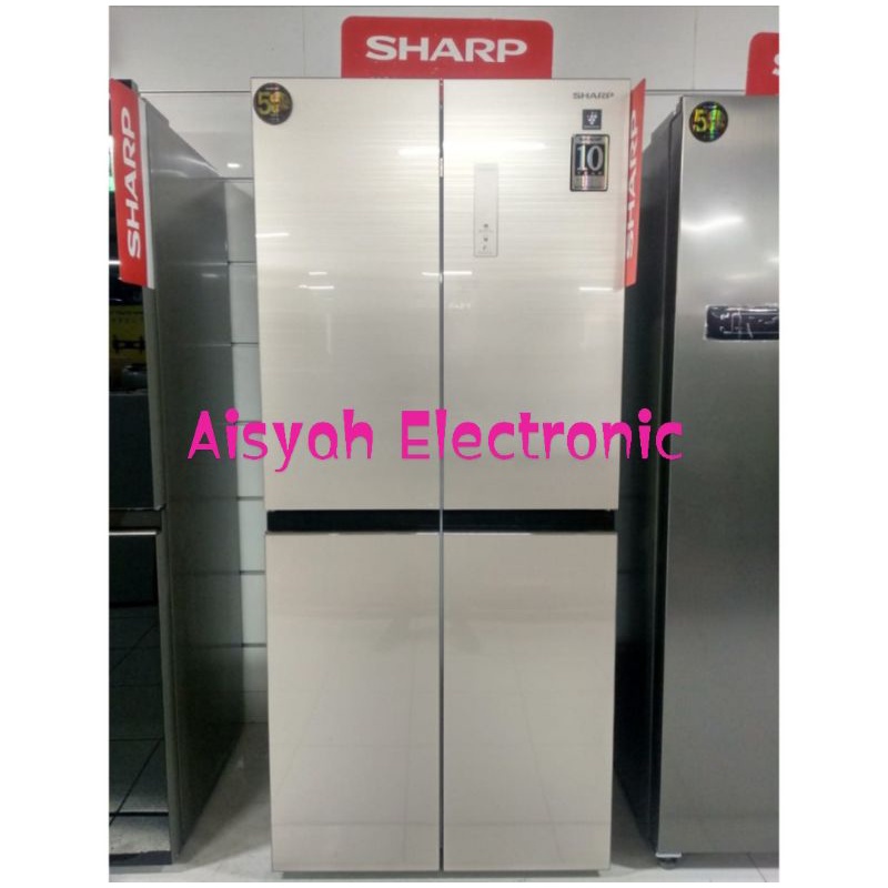 Jual KULKAS SIDE BY SIDE SHARP INVERTER 4 PINTU GARANSI 10 TAHUN (SJ-IF51PG-CG) | Shopee Indonesia