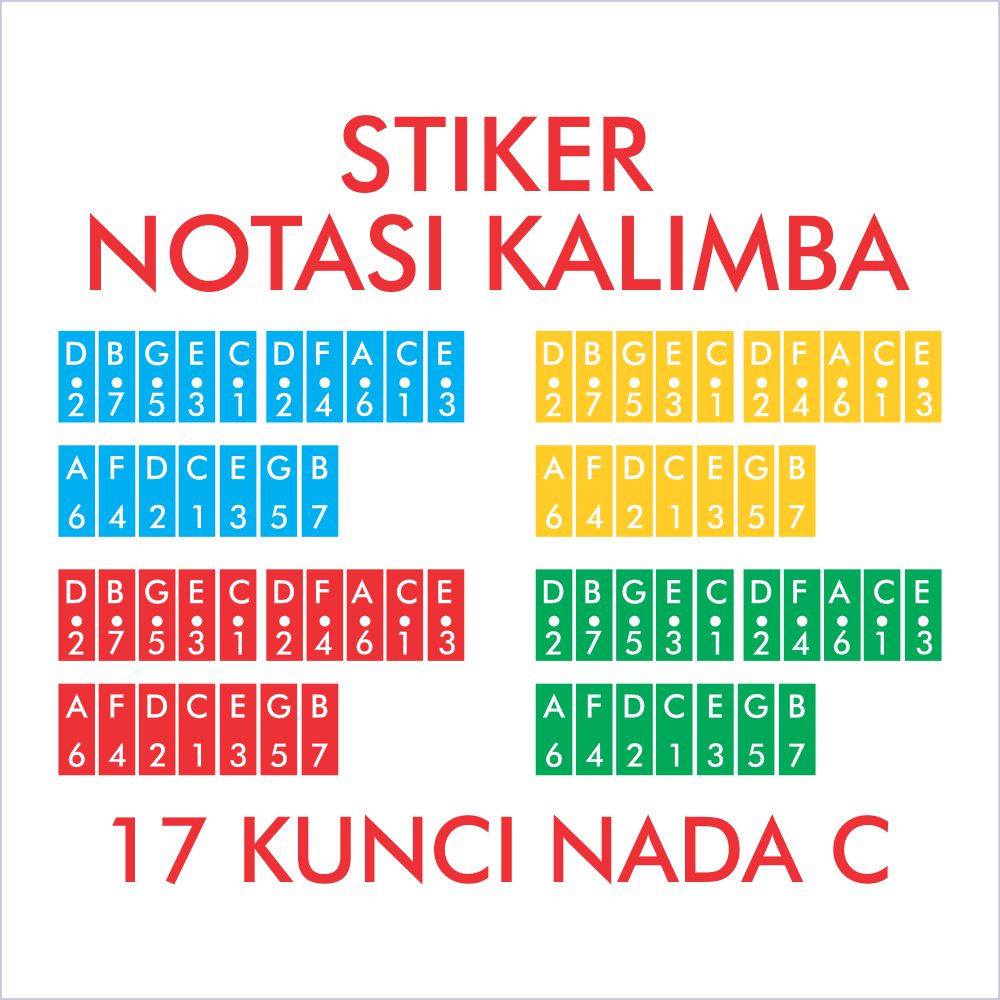 Jual Stiker Kalimba Sticker Notasi 17 Keys | Shopee Indonesia