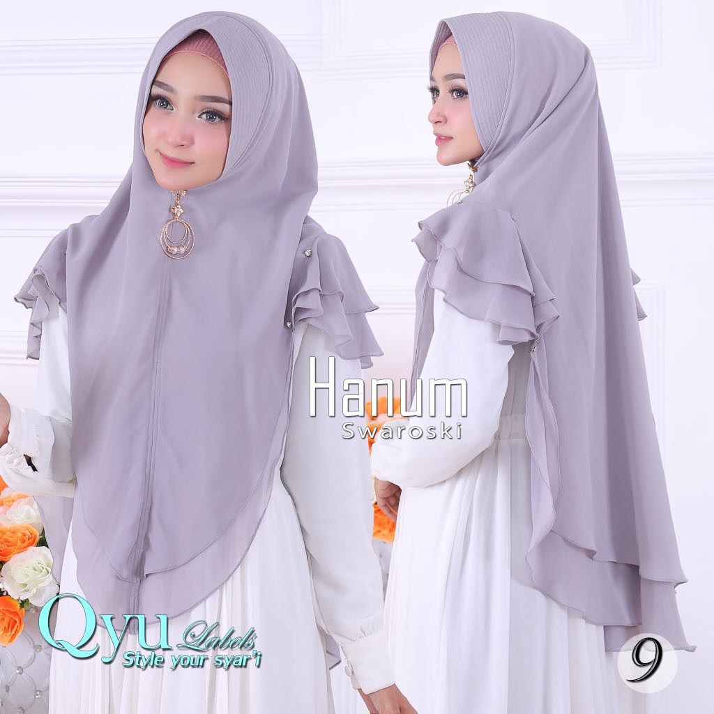 Jual Jilbab Hijab Khimar Instan Hanum Swarosky | Shopee Indonesia