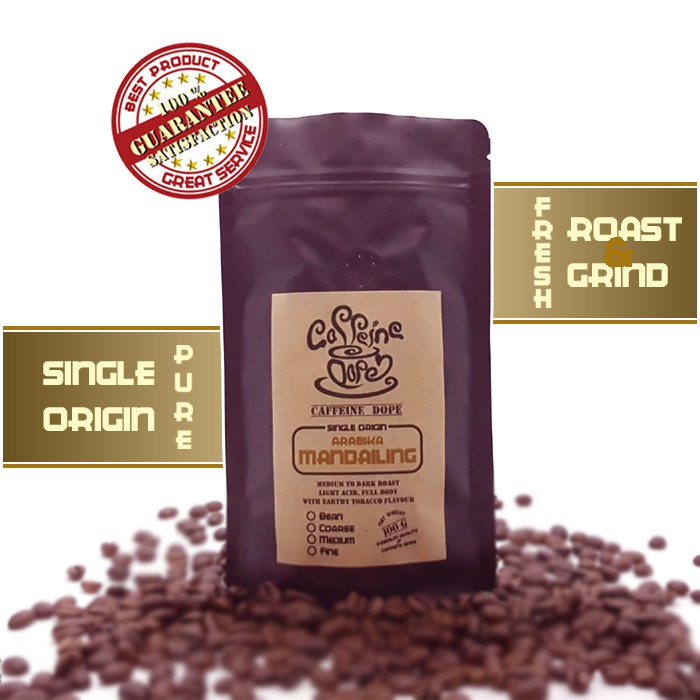 Jual Kopi Arabika Mandailing 100 Gram Single Origin - Bean/Biji & Ground/Bubuk | Shopee Indonesia