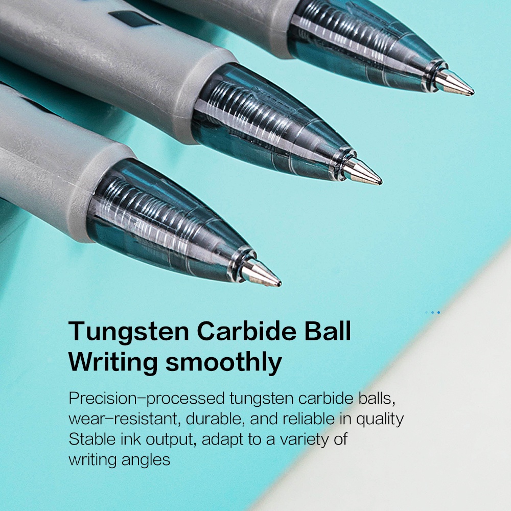 Jual Deli Gel pen 0.5mm 2 warna hitam/biru 12 pcs/ Deli pulpen gel ...