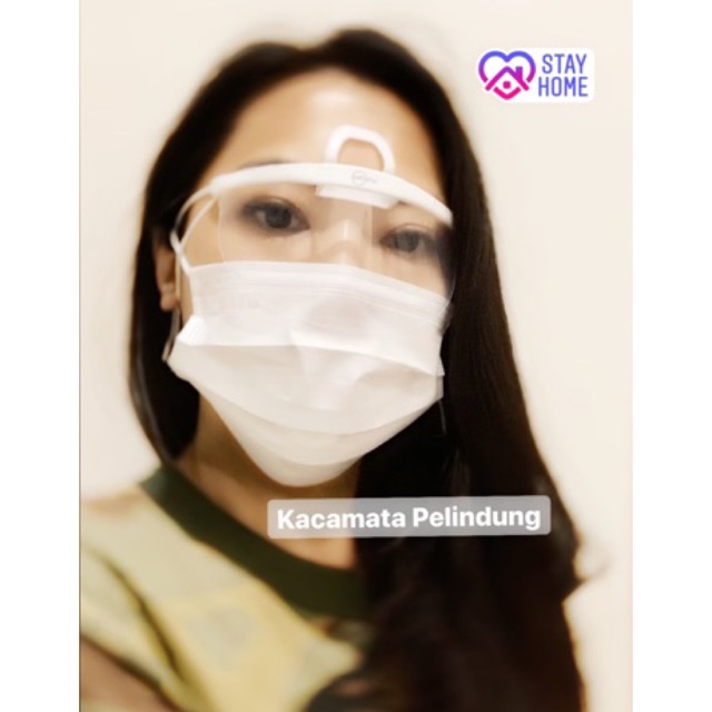 Jual Kacamata anti virus corona / masker bening plastik transparan ...