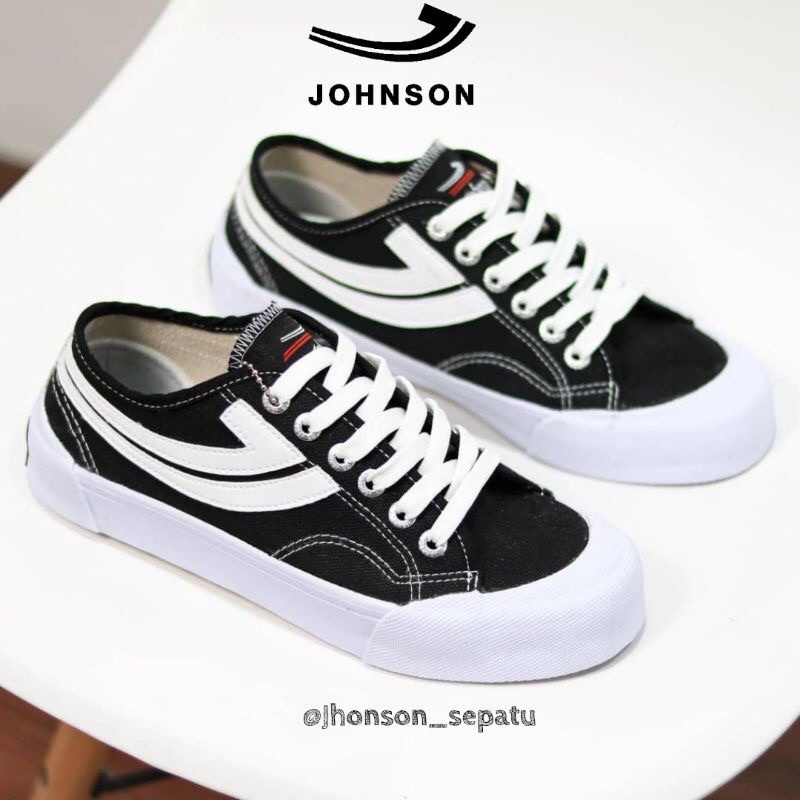Jual Sepatu Jhonson Galaxy Pro Low Black White Original | Shopee Indonesia