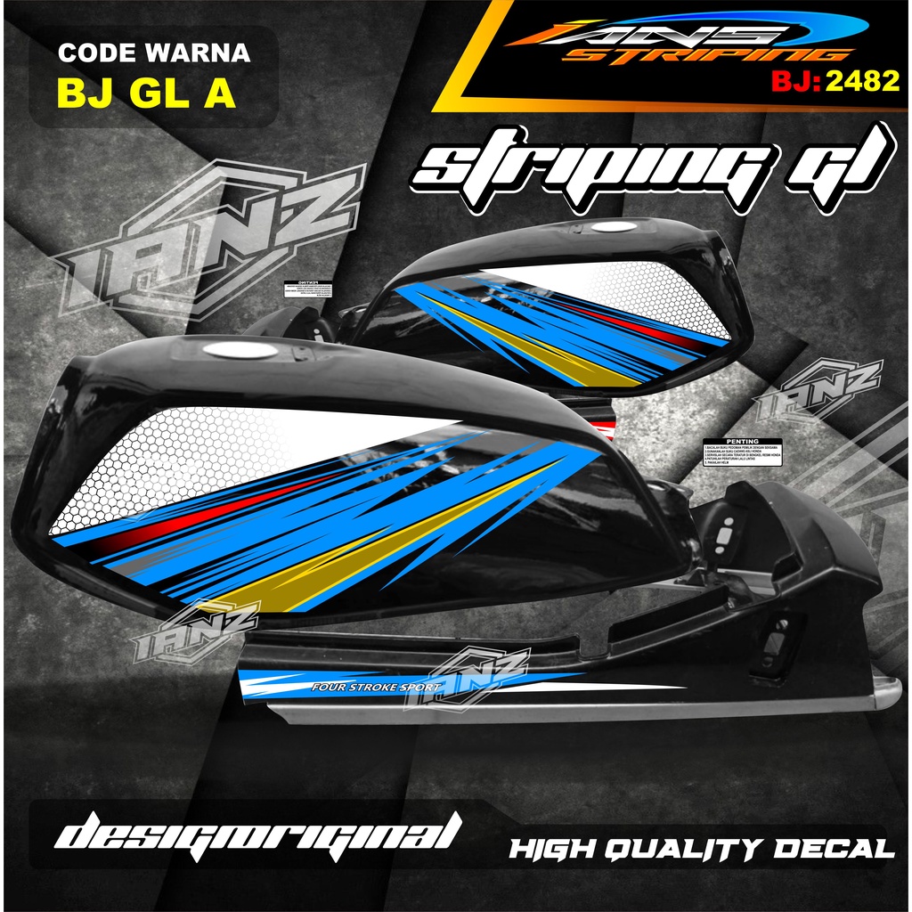 Jual STRIPING STIKER VARIASI GL PRO / STIKER GL MAX / STRIPING GL PRO ...
