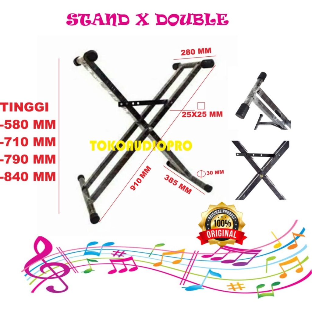 Jual Stand Keyboard Silang Double Murah Lokal | Shopee Indonesia