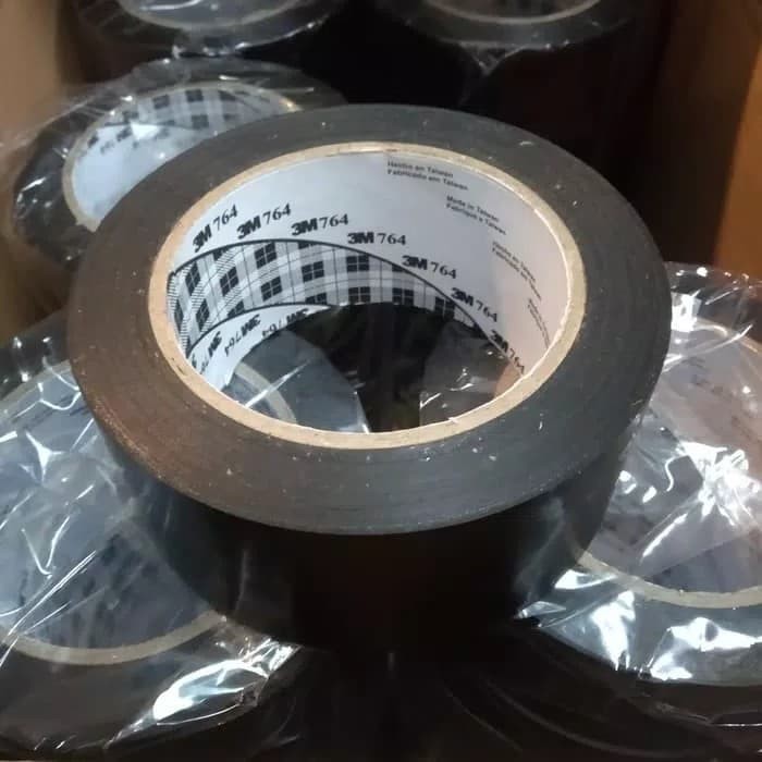 Jual 3M floor Marking Tape 764 Hitam Lakban Lantai 3M 2" x 33.M isolasi ...
