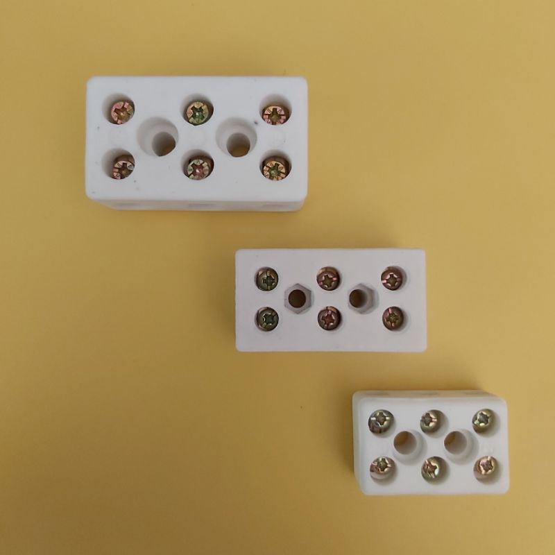 Jual Terminal Keramik 3 pole / Terminal Keramik 3p 10A , 3p 15A , 3p ...