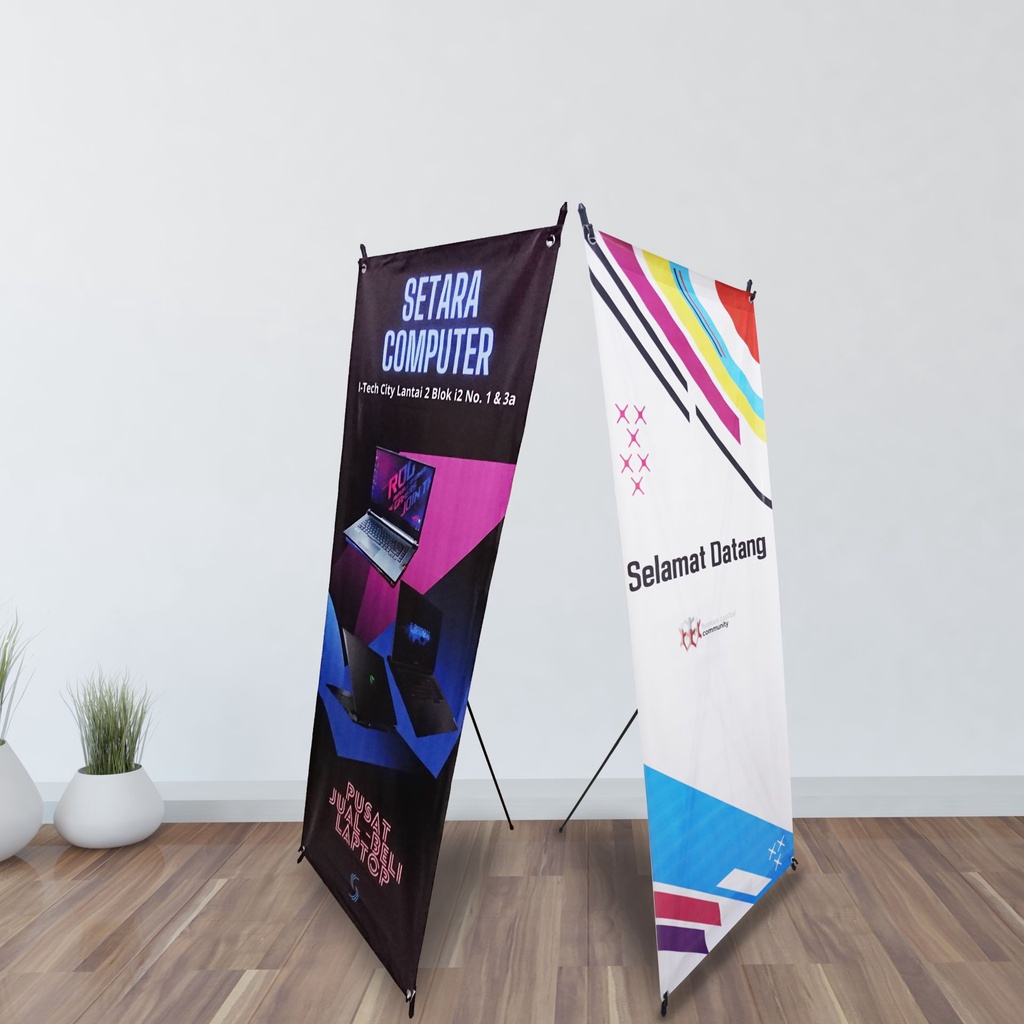 Jual Cetak X Banner Flexi Korea 440 Gsm 80 x 180 cm | Shopee Indonesia