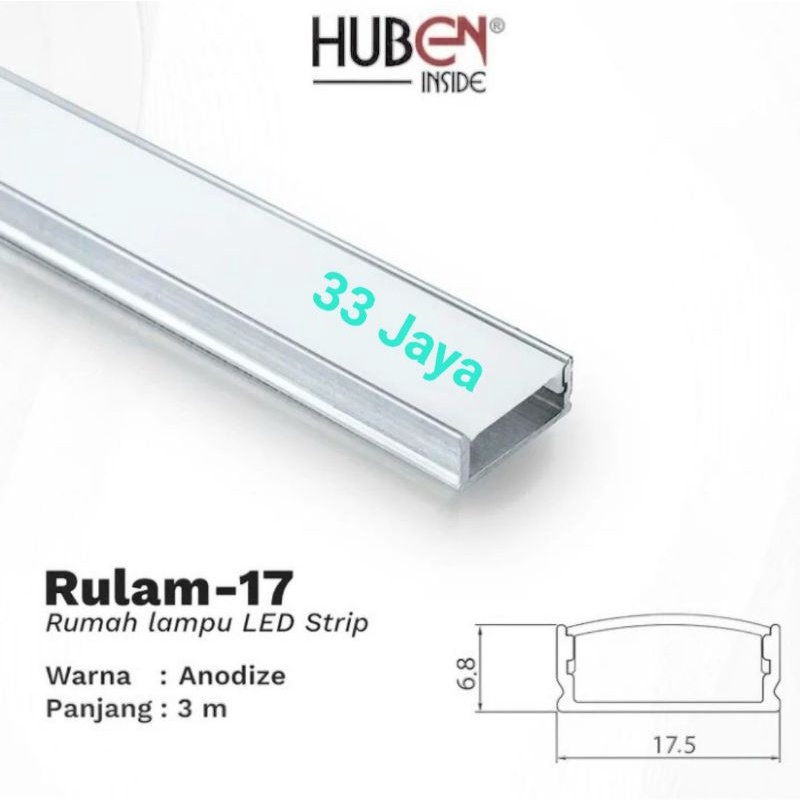 Jual List Rumah Lampu LED Strip Rulam-17 Rulam-24 Almunium Acrylic ...