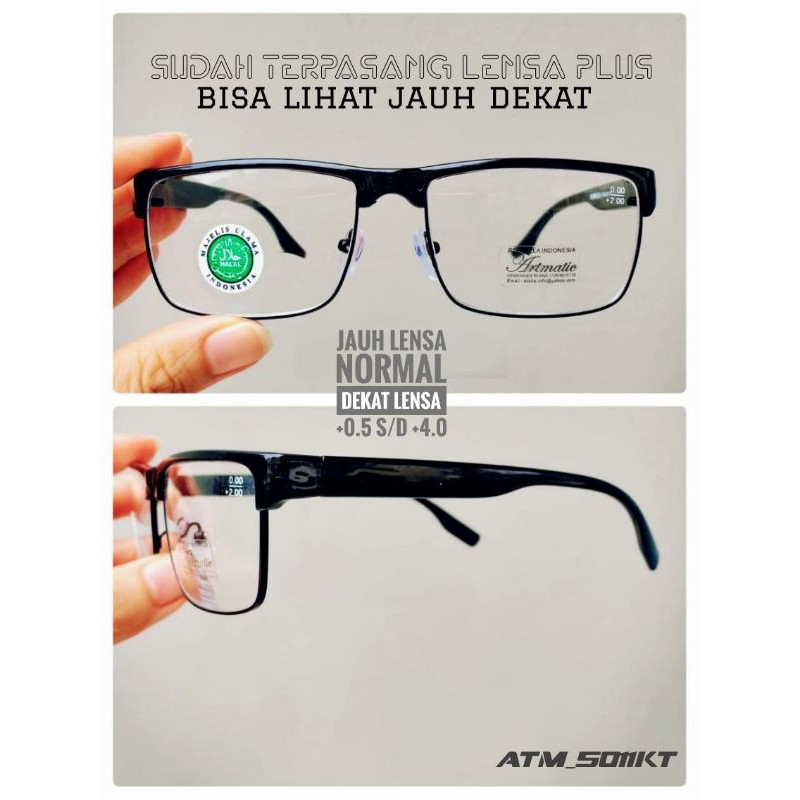 Jual Kacamata Baca Jauh Dekat Double Fungsi Plus Wanita Pria | Shopee ...