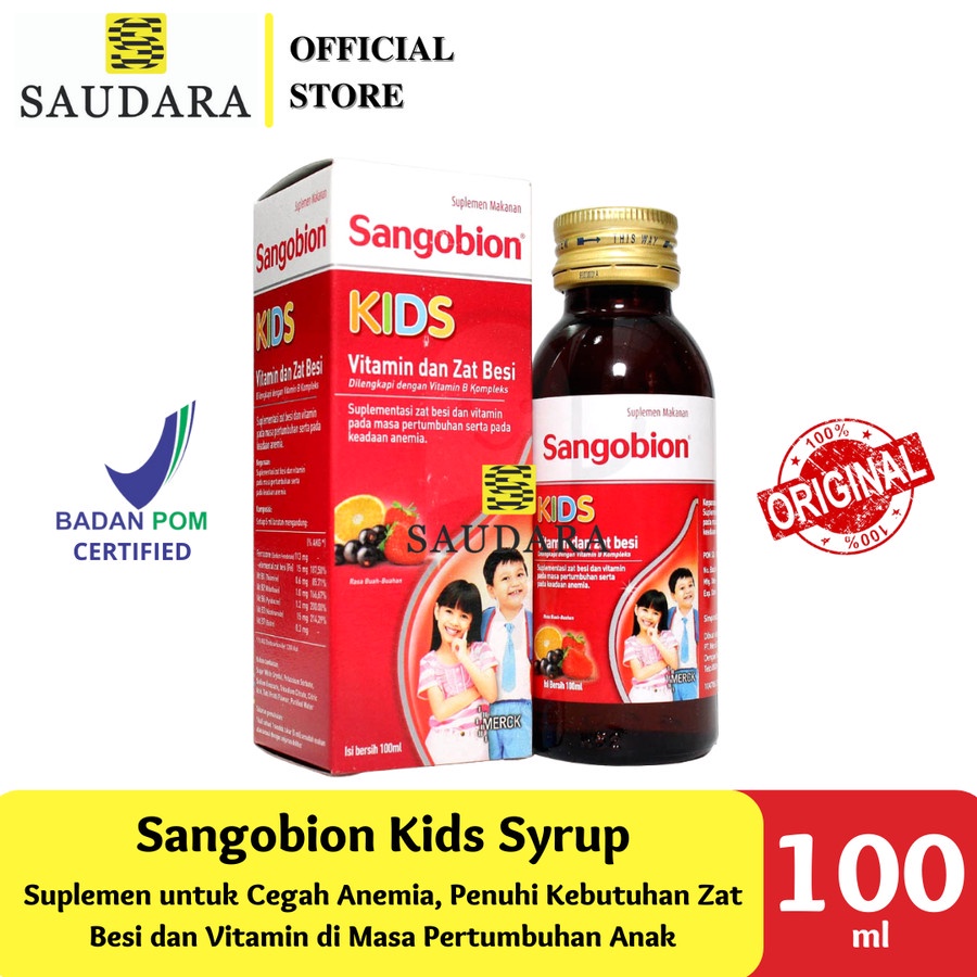 Jual Sangobion Kids Syrup (isi 100ml) | Shopee Indonesia