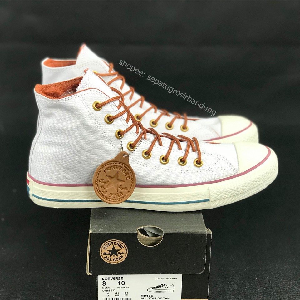 Jual Sepatu Converse Premium Tali Tan High White | Shopee Indonesia