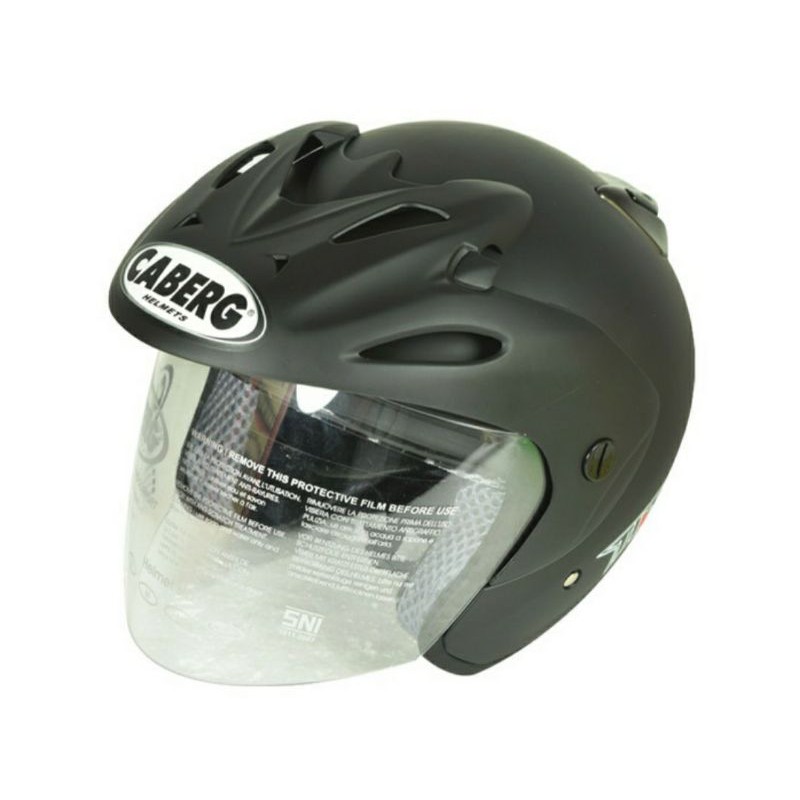 Jual Caberg Helmet Half Face Titan Black Helm Hitam | Shopee Indonesia