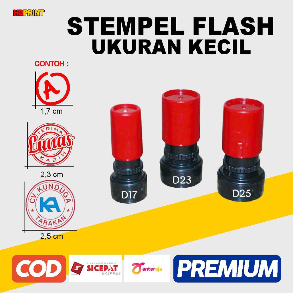 Jual Stempel Flash Otomatis l Ukuran KECIL l Free Design | Shopee Indonesia