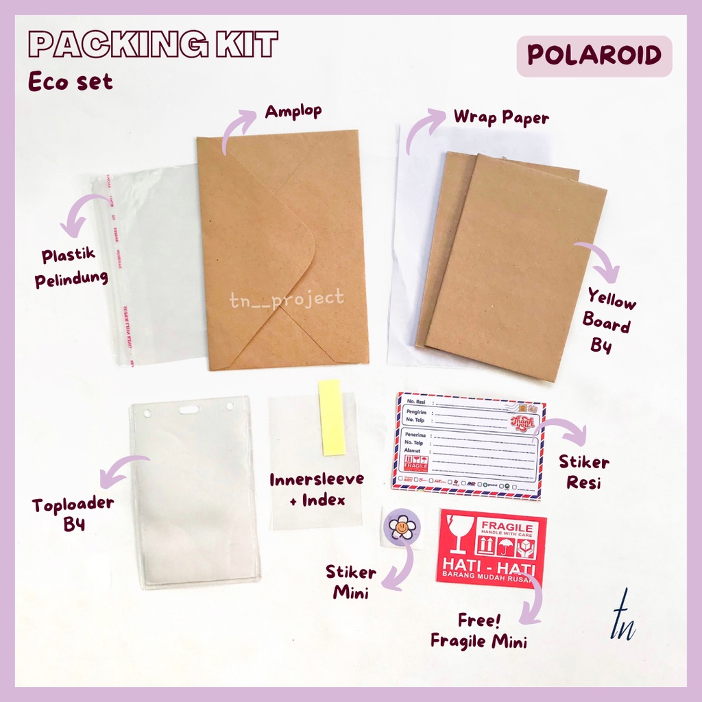 Jual ECO Friendly Packing Photocard Set Kit | Paket Bahan Perlengkapan ...