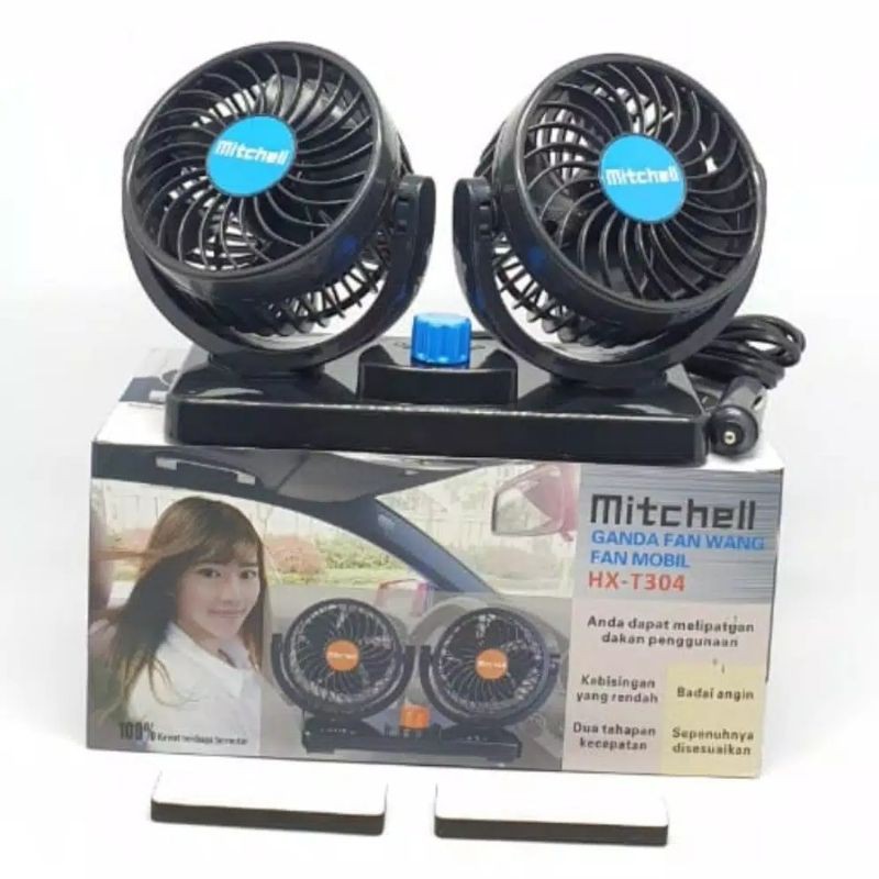 Jual Mitchell Fan Mobil / Kipas Angin Mobil HX-T304 (DC 12V dan 24V ...
