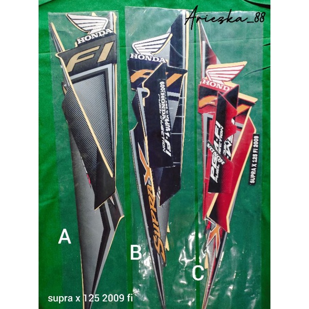 Jual Striping Supra X 125 2009 2010 fi / stiker bodi motor supra x fi ...
