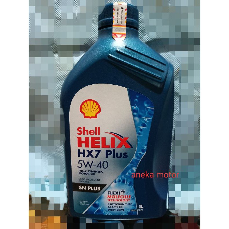 Jual SHELL HELIX HX7 PLUS SAE 5W-40 full syinthetic ORI BARCODE ,1Liter ...