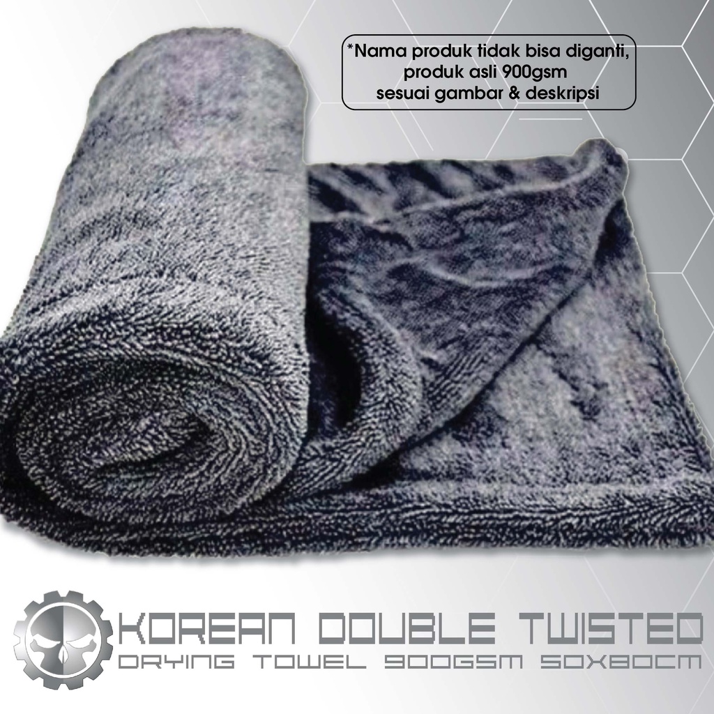 Jual Korean Double Twisted Water Magnet Drying Lap Handuk Microfiber ...
