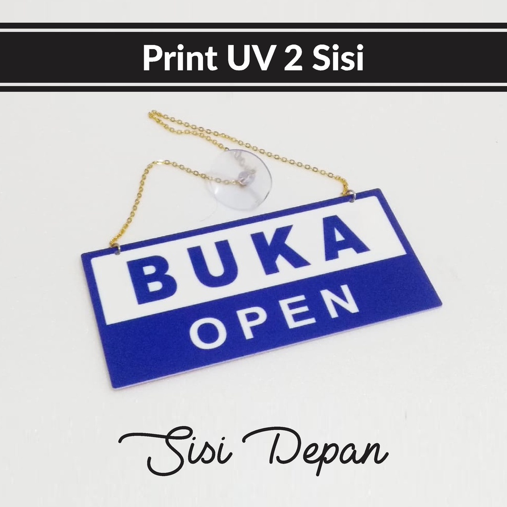 Jual Buka Tutup / Open Closed Sign Board Acrylic / Akrilik 18 x 9 ...