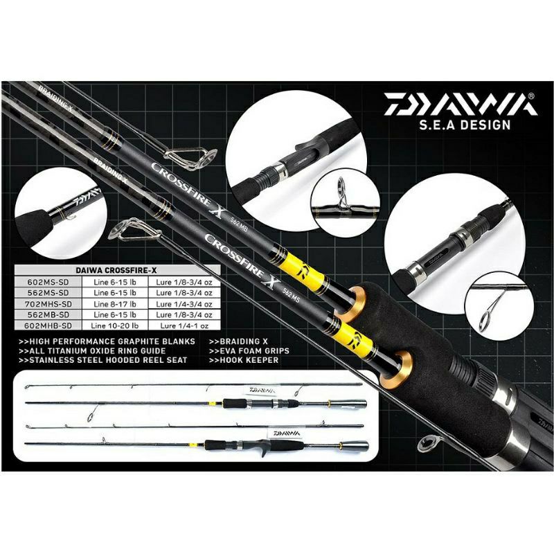 Jual Joran BC daiwa CROSSFIRE X 562MB|602MHB|662MHB|BAITCASTING | Shopee Indonesia