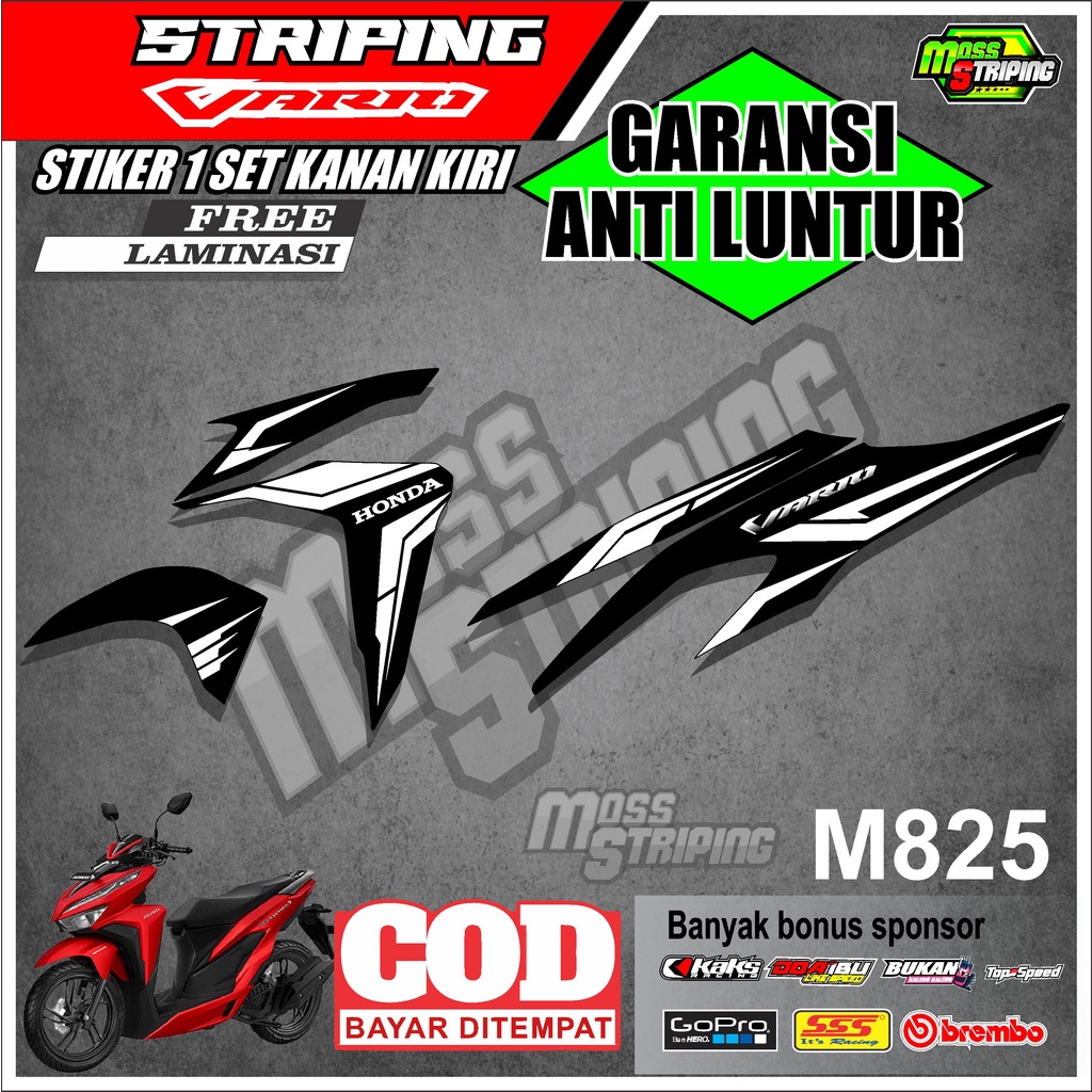 Jual STIKER MOTOR STRIPING HONDA VARIO NEW 125 150 THN 2018-2022 KODE ...