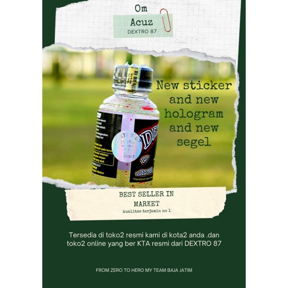 Jual Dextro 87 multivitamin minuman pleci dextro 87 the ultra intinc ...