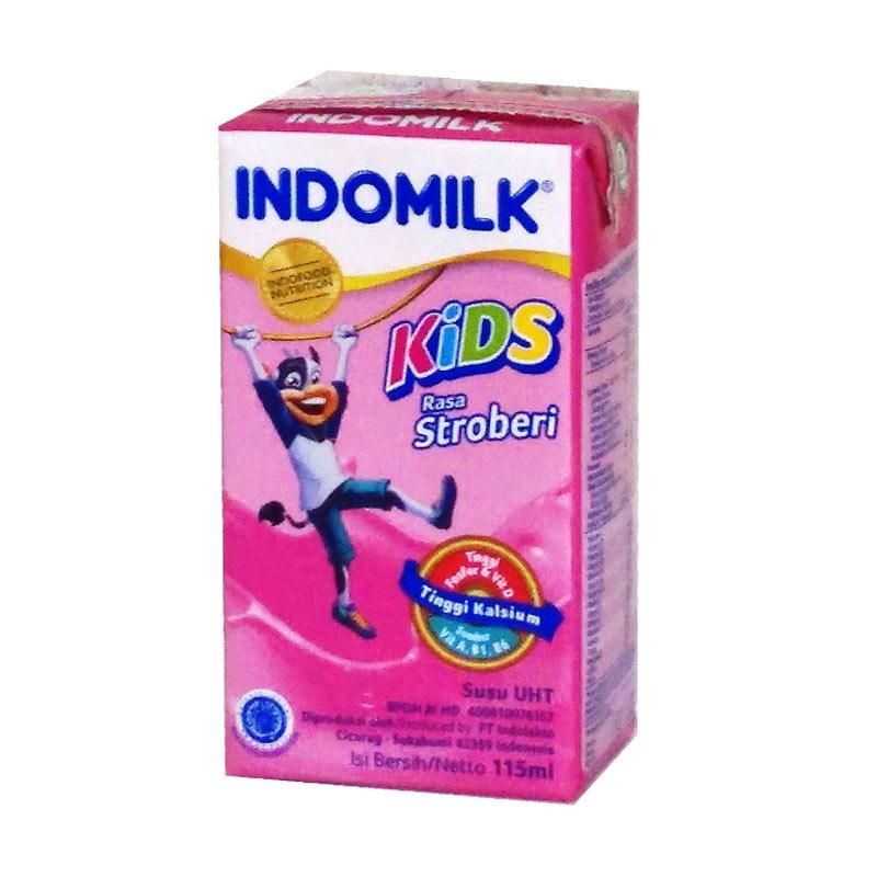 Jual SUSU INDOMILK KIDS 115 ML X 40 SUSU KOTAK UHT COKELAT | STROBERI | Shopee Indonesia