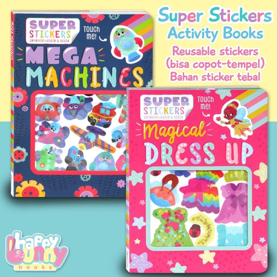 Jual [Igloo Books] Super Stickers Board Books Dress Up & Mega Machines ...