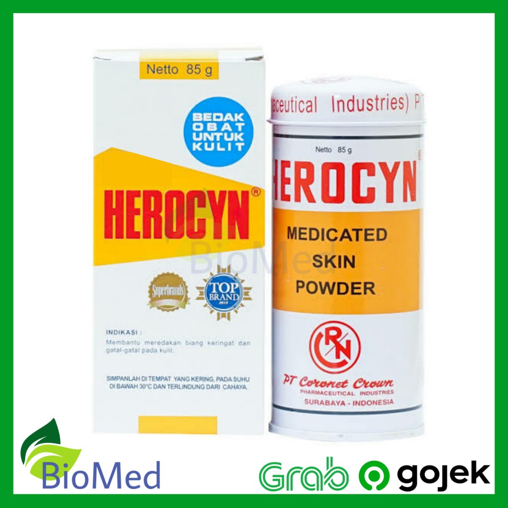 Jual BEDAK HEROCYN Powder 85 gram - Bedak Obat Kulit Salicyl Talk ...