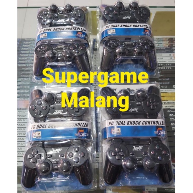 Jual Stik PC Double Usb PS Game Pad -Gamepad Gaming Games Komputer ...